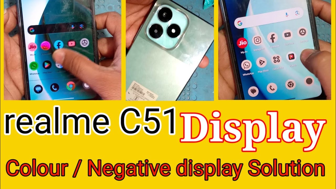 realme c51 negative display || realme c51 negative icon display - YouTube