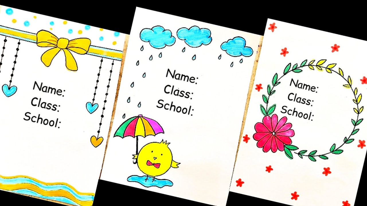 Cute project Front page ideas / Border for Assignments and notebook ...