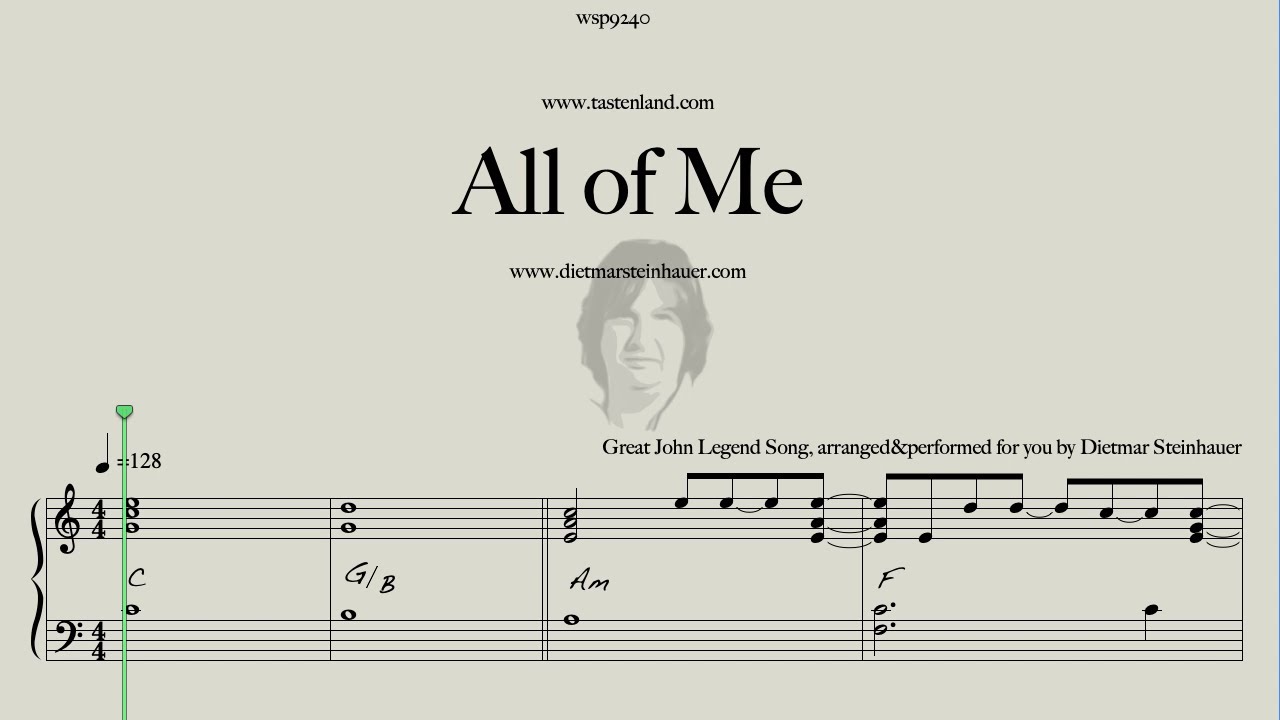 All of me - Easy Piano - John Legend - YouTube