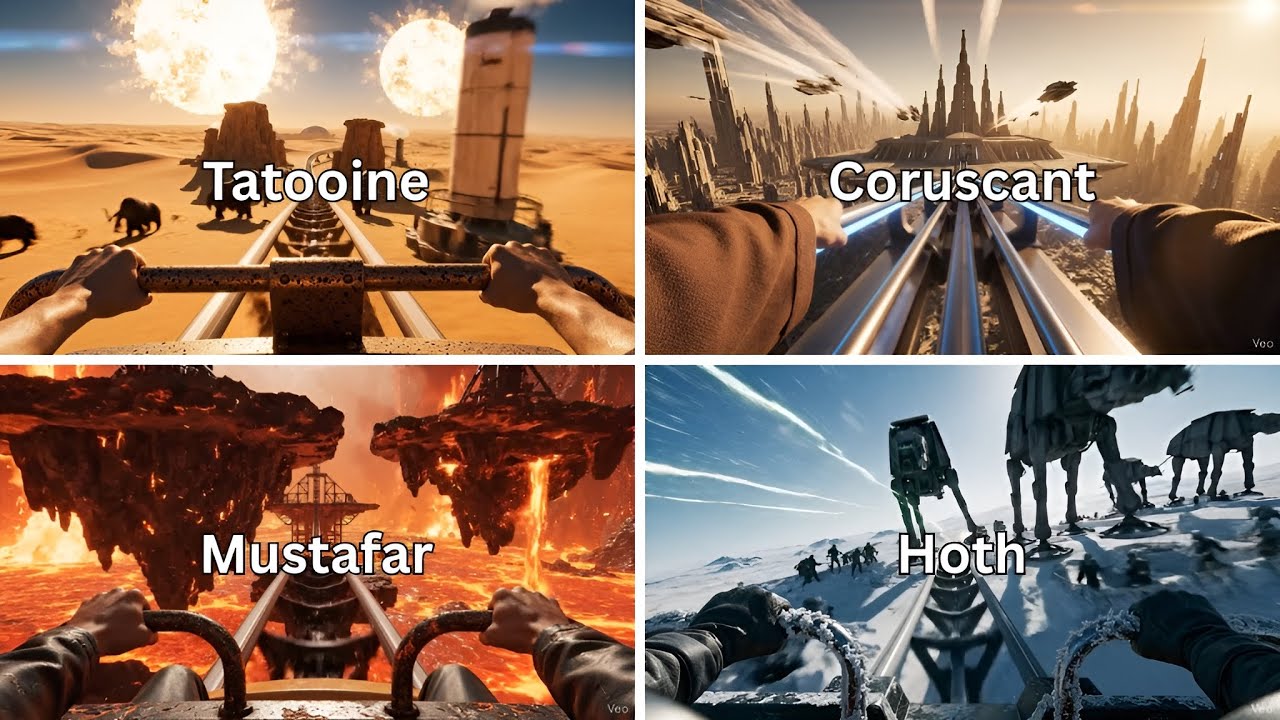 Roller Coaster Through STAR WARS Planets - YouTube