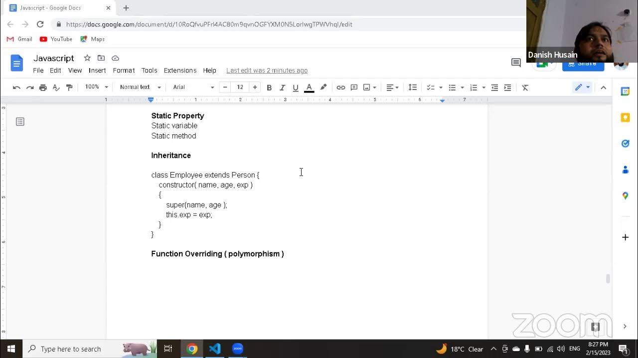 Javascript Classes and Object - YouTube