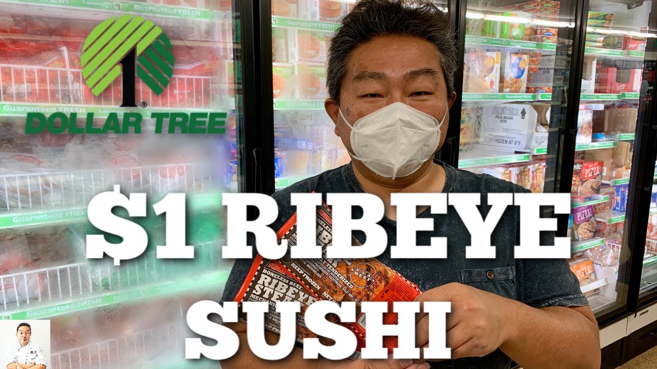 $1 Ribeye Steak Sushi Rolls | Dollar Tree Bought Products - YouTube