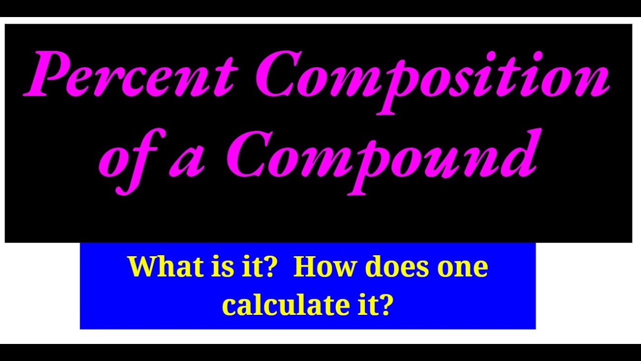 Percent Composition of Compounds - YouTube