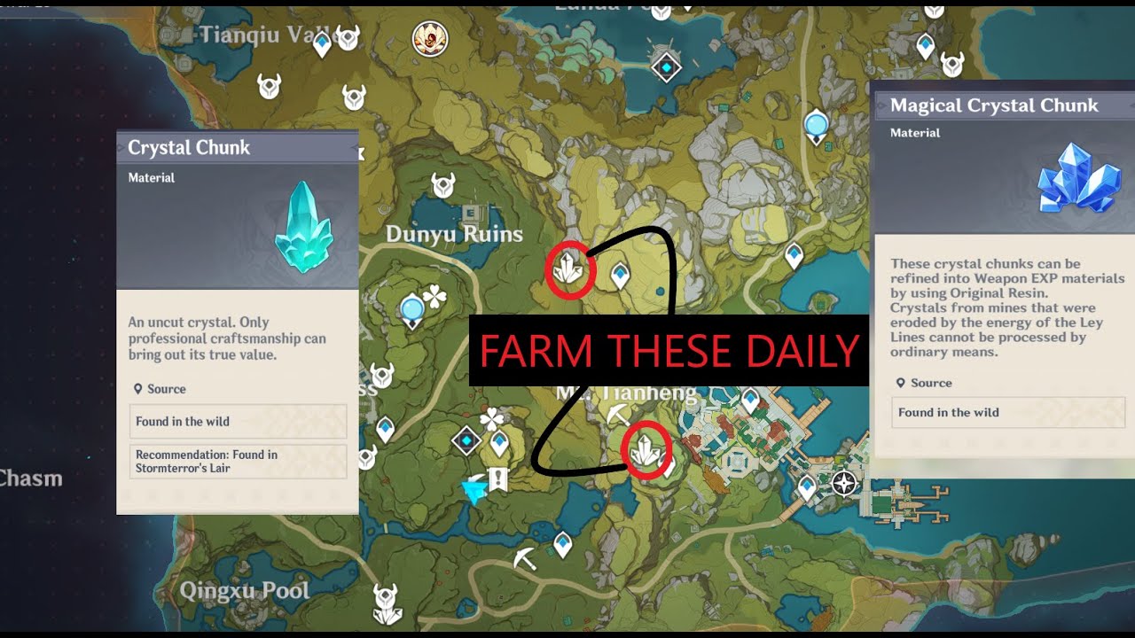 [GENSHIN IMPACT] Guide - Daily Crystal Chunks? - YouTube