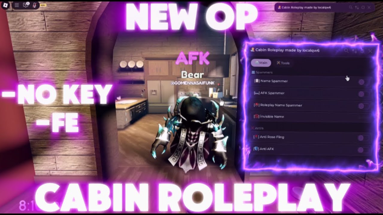 Fe Cabin Roleplay Script Working on MOBILE AND PC 2025 Keyless HUB ...