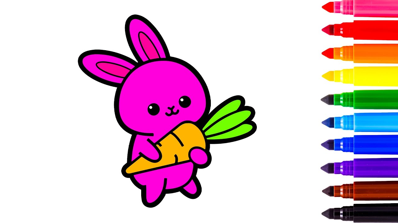 How to Draw Bunny for Kids and Toddlers Step By Step | Draw and Learn ...