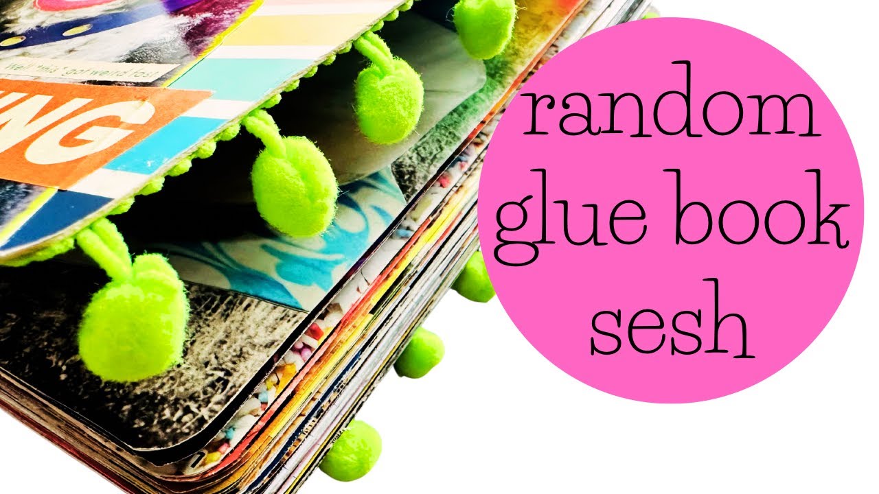 Glue Book Sesh in my Random Composition Notebook ️📓 We lost power😭 Obsessed with the pages I ...