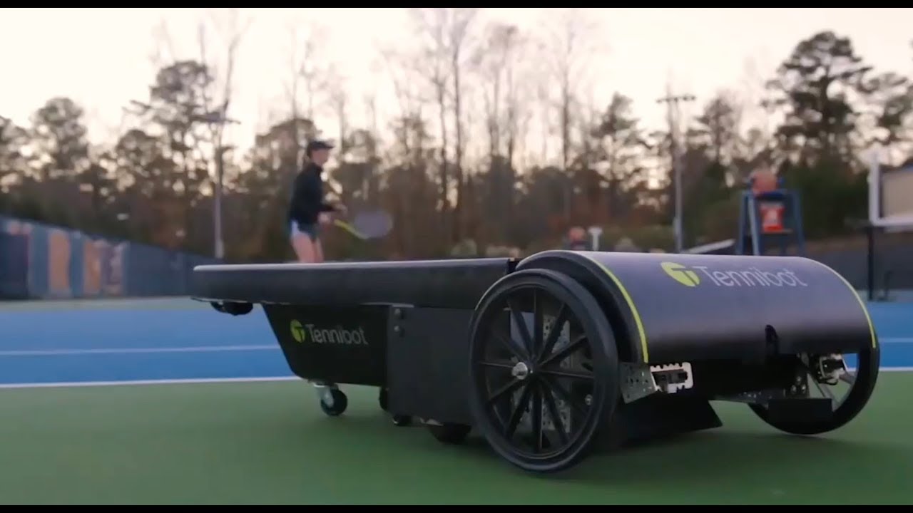 TenniBot autonomous tennis ball collector - YouTube