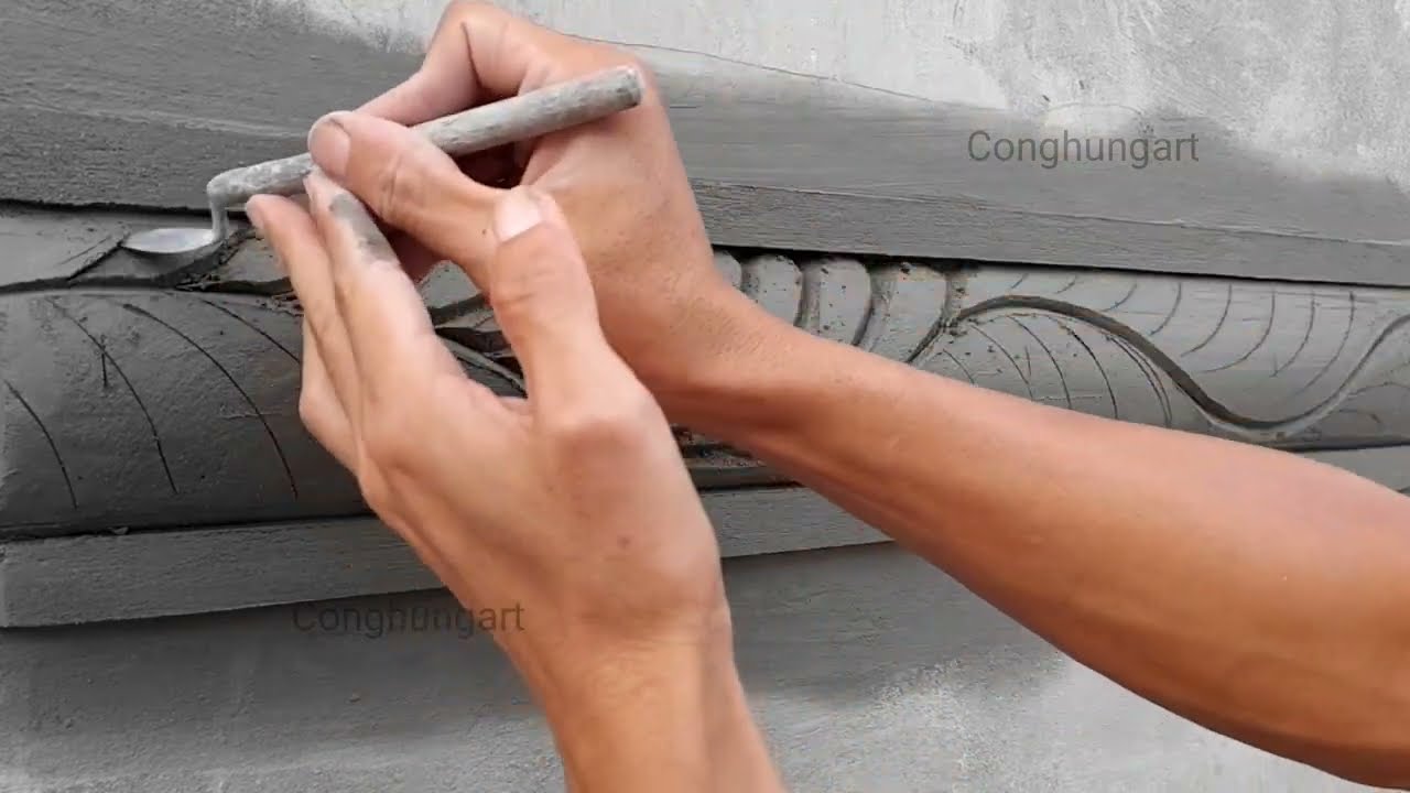 New ideas for decorative frills with cement - YouTube