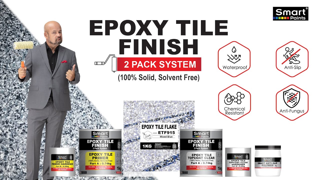 Smart Epoxy Tile Finish Application Method & Painting System - YouTube