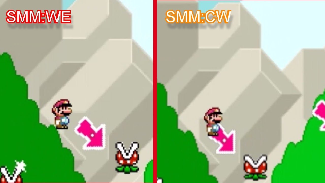SMM:WE - SMM:CW - Comparación del "Piraña Speedrun" - YouTube