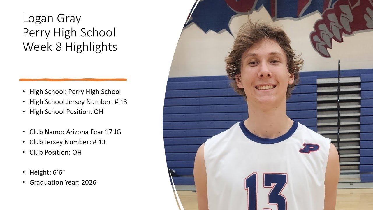 Logan Gray, 6'6" OH | Class of 2026 | Perry High School | Week 8 ...