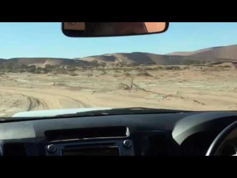 Driving 4x4 over soft sand in Sossusvlei Namibia - YouTube