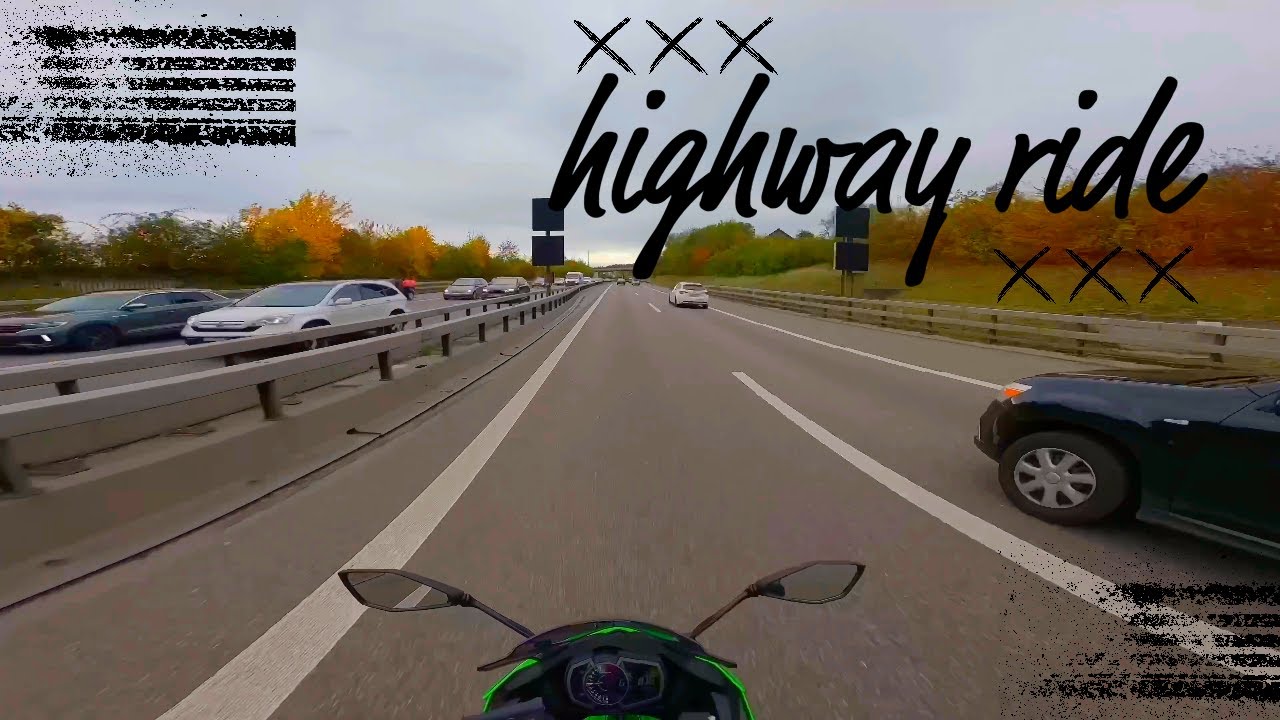 Riding A Motorcycle On The Highway 4K - YouTube