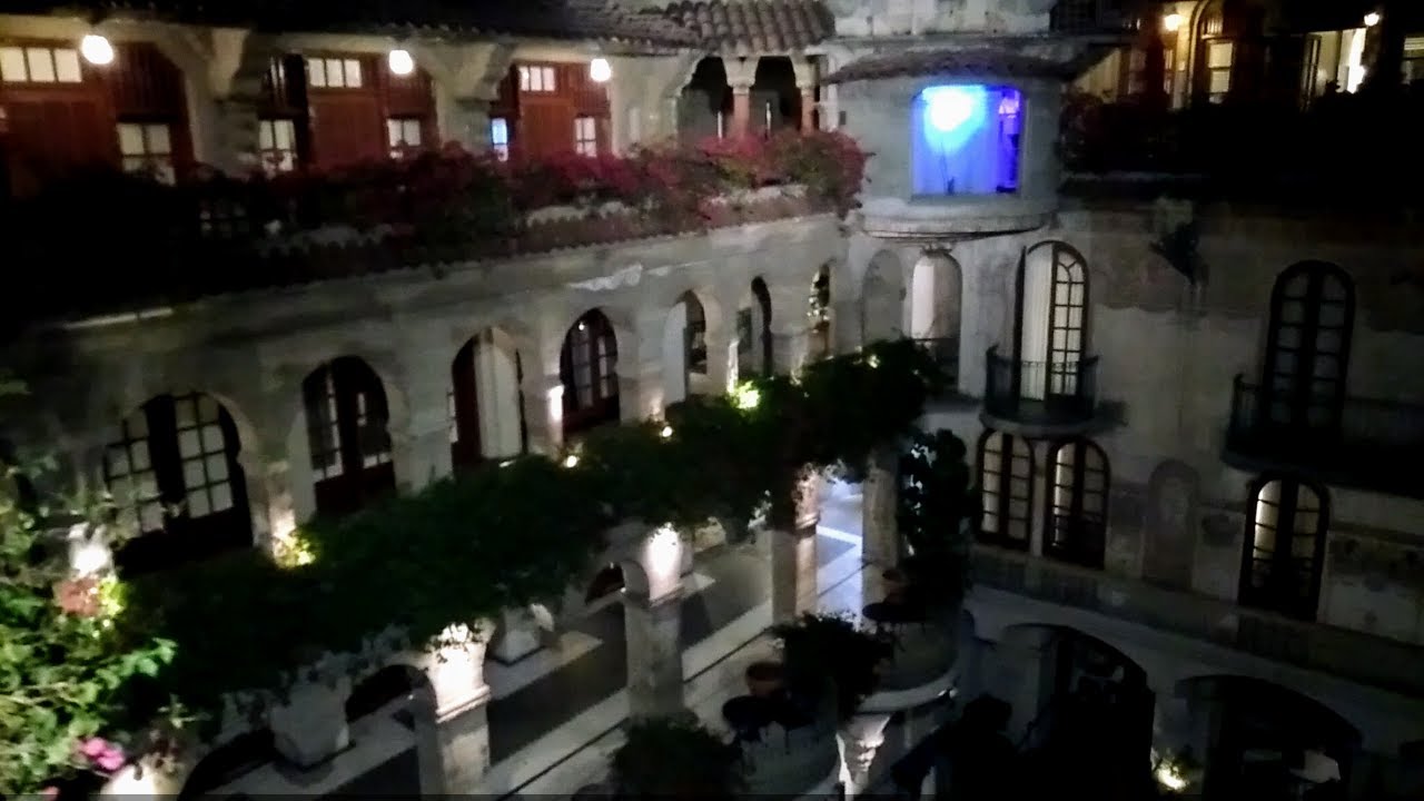 Midnight alone exploring the haunted creepy historic Mission Inn Hotel ...