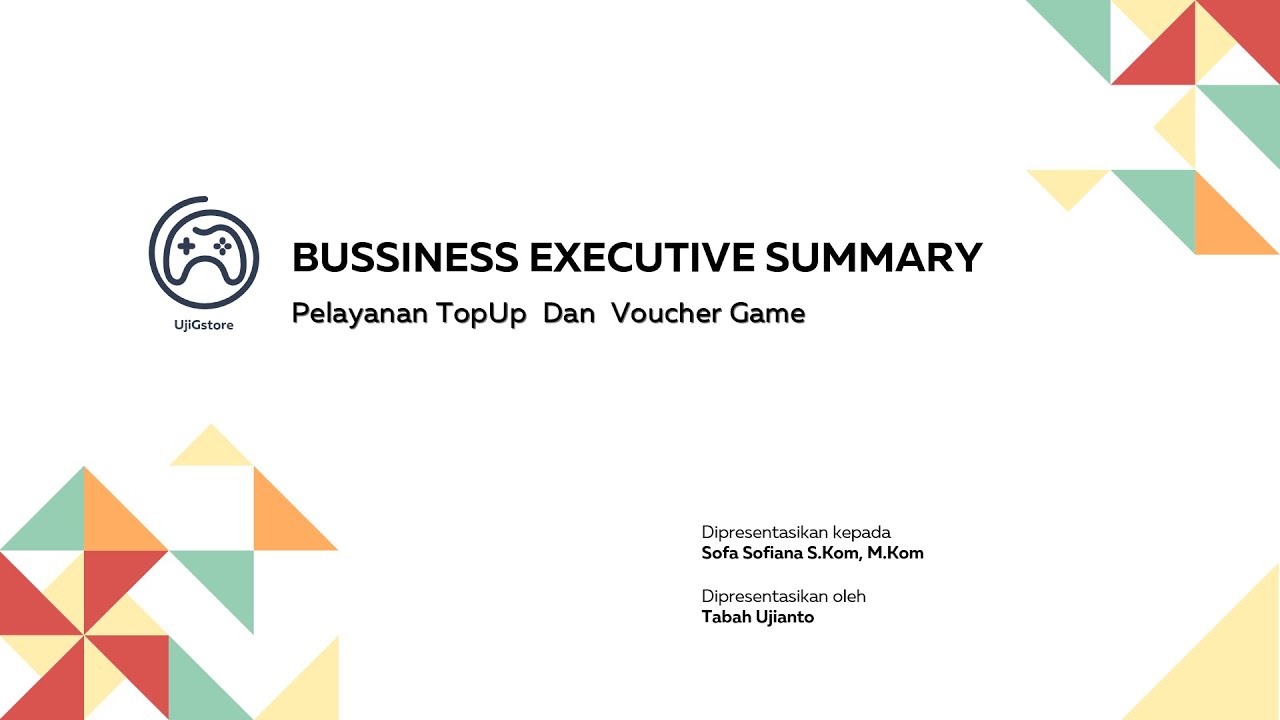 Presentasi Proposal Bisnis Pelayanan Top up dan Voucher Game - YouTube