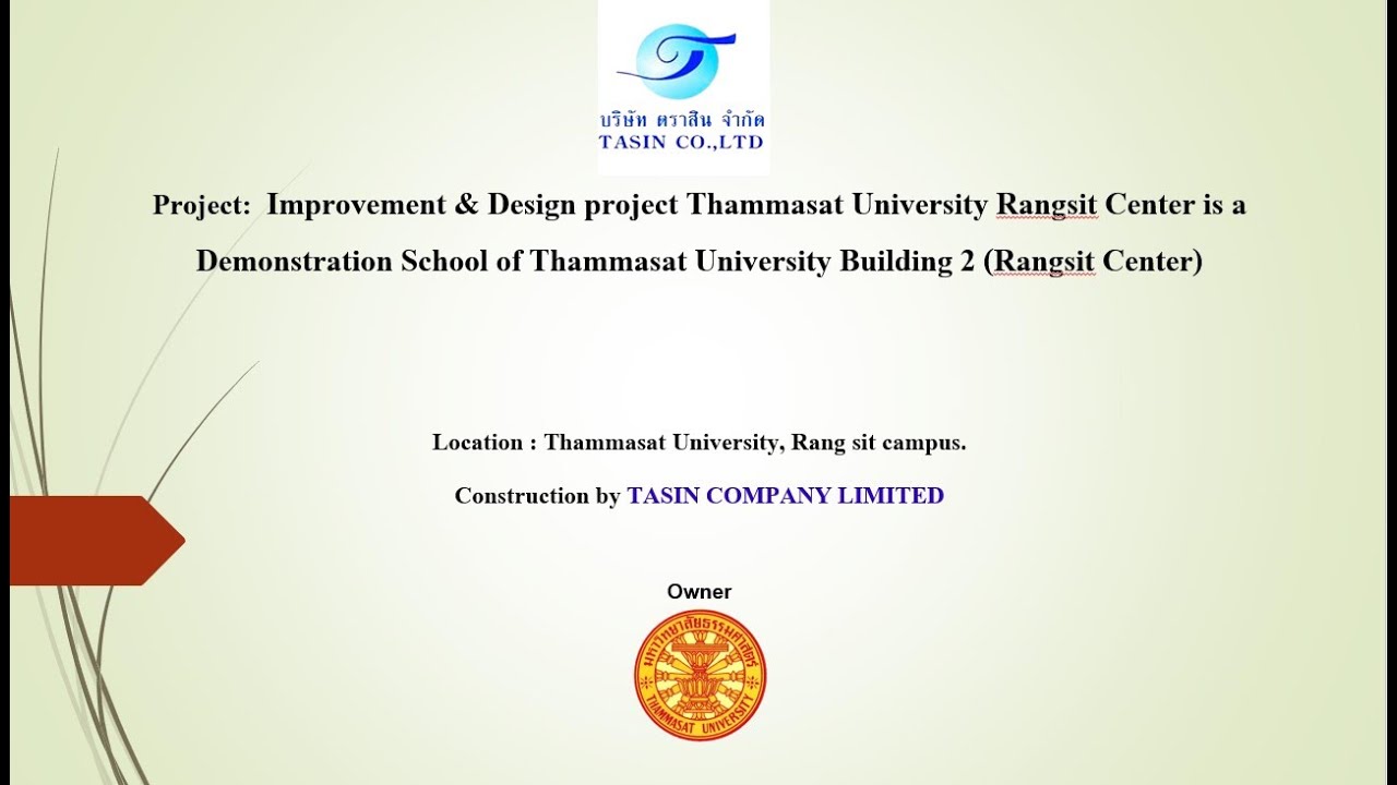 Tasin Company Limited Reference Work Of Renovating Thamasart Building Youtube