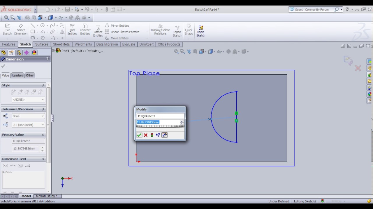 how to use revolve cut command in solid work - YouTube