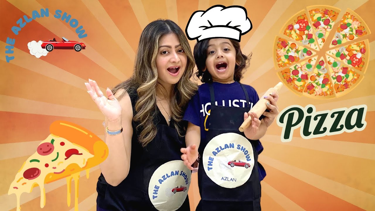 Azlan Makes Yummy Cheesy Pizza With Orinn - YouTube