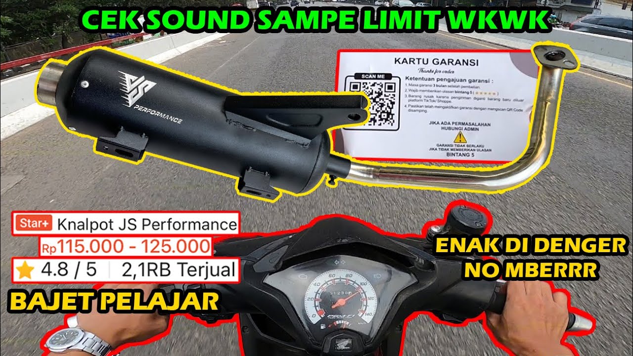 Full Cek Sound Knalpot Std Racing Js Perfomance 100k Di Jalan Raya Di Beat Spek Std Kirian - YouTube