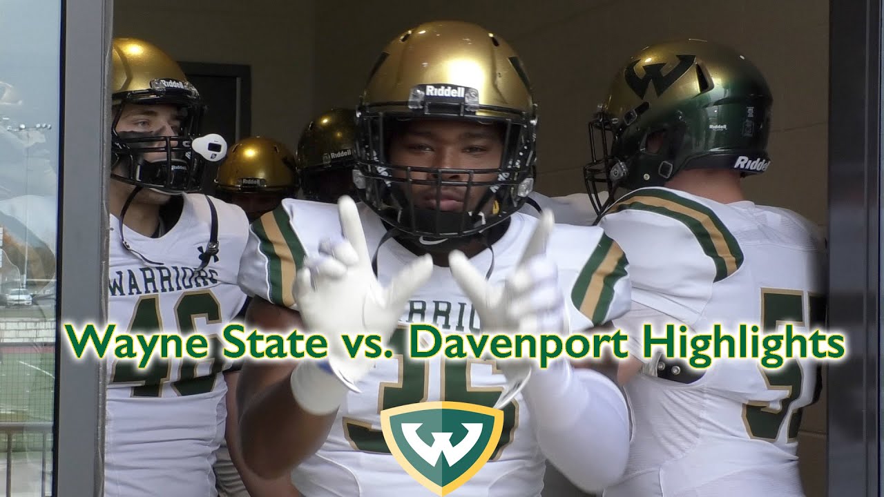 Wayne State Football vs. Davenport Highlights 19' - YouTube
