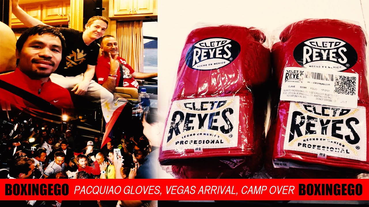 MANNY PACQUIAO'S CUSTOM FIGHT-NIGHT GLOVES, EXCITING VEGAS ARRIVAL ...