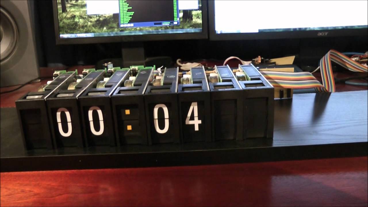 Atmega 32 controlled Split Flap Display - YouTube