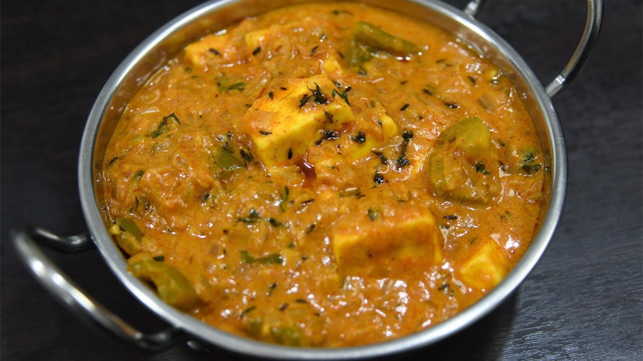 Dhaba Style Paneer Capsicum Curry recipe | paneer shimla mirch curry ...