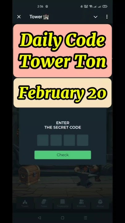 Tower Ton Daily Combo Code 20 February | Tower Ton Daily Code | Daily ...