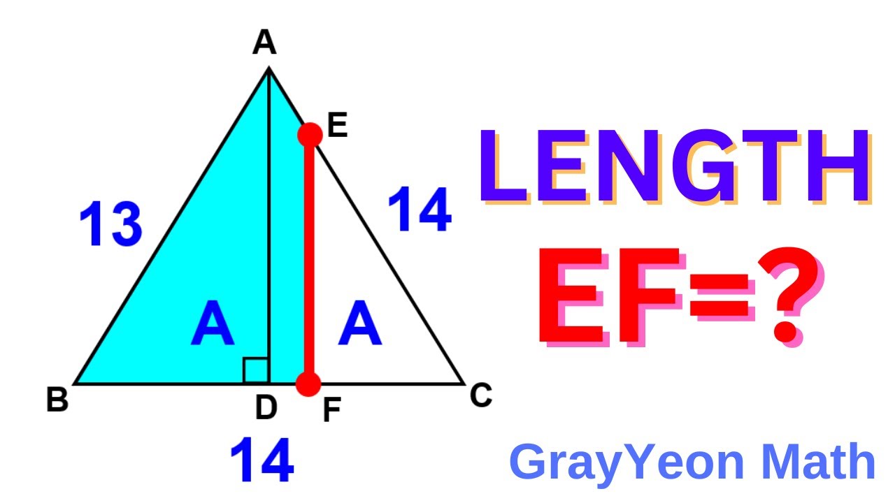 Find the length EF | Geometry Skills | Similarity of Triangles - YouTube