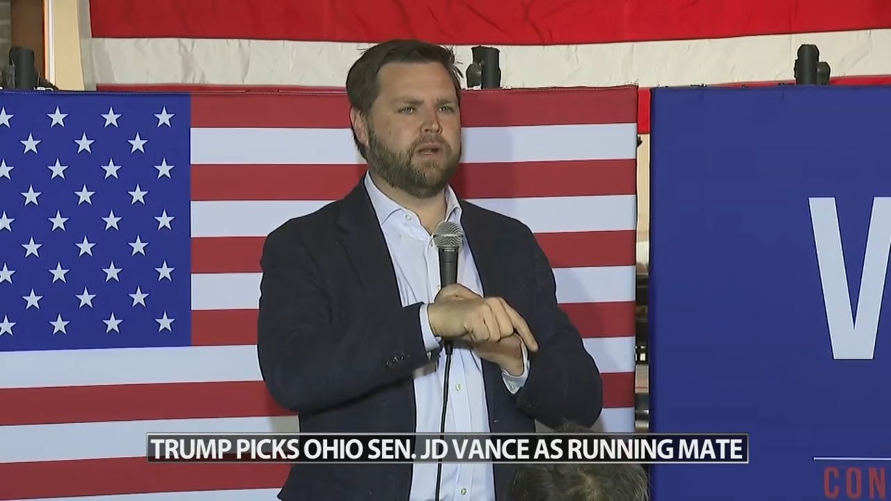 Donald Trump selects JD Vance as running mate - YouTube
