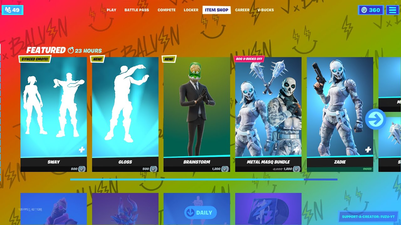 *NEW* BRAINSTORM SKIN! FORTNITE LIVE ITEM SHOP SEPTEMBER 10, 2021 ...