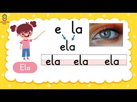 ela, Ela Kelimesi Okuma Çalışması - Yeni Müfredat Okuma Yazma Öğretimi