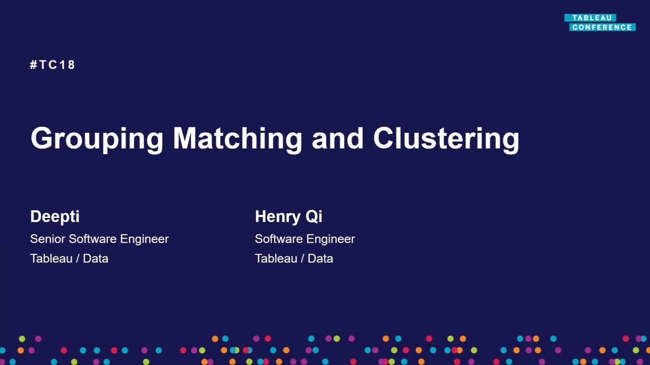 Grouping, matching and clustering - YouTube