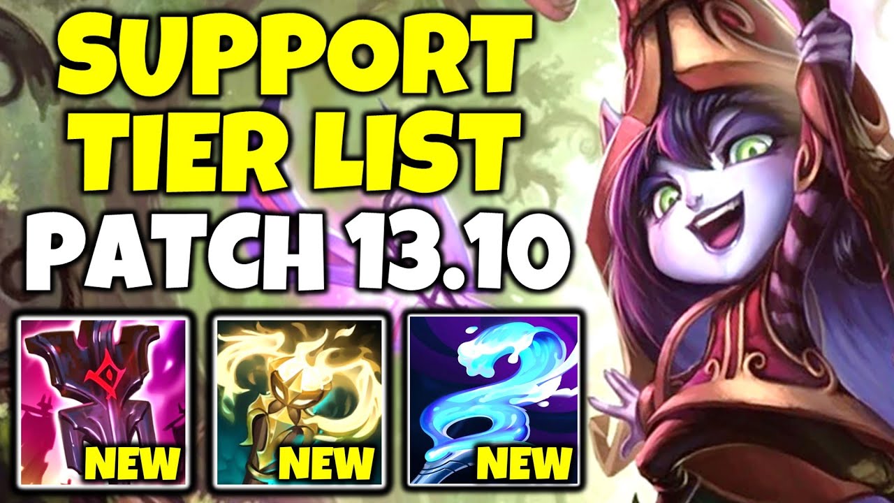 New Support Tier List Patch 13.10 (Item Rework) - League of Legends ...