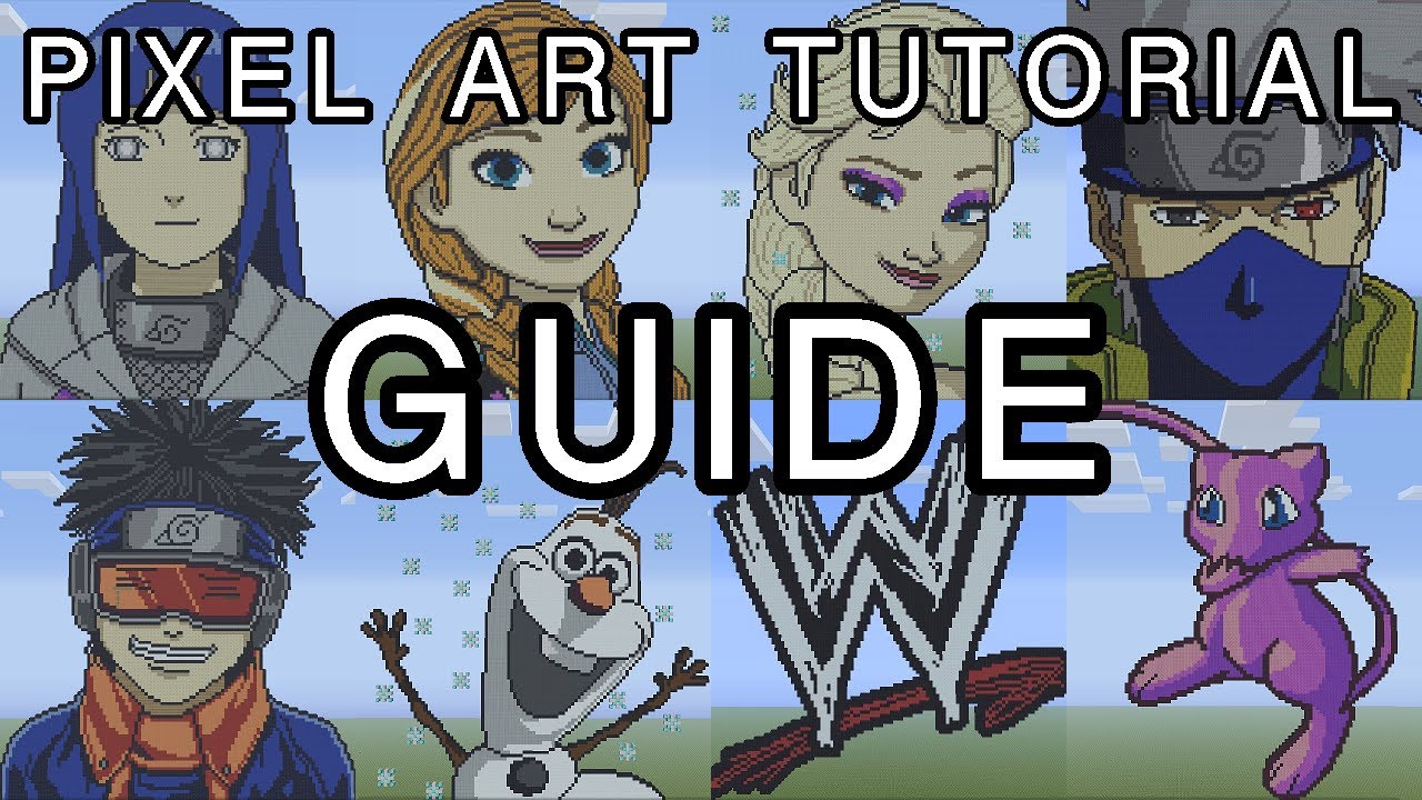 Minecraft Pixel Art Tutorial Guide Youtube