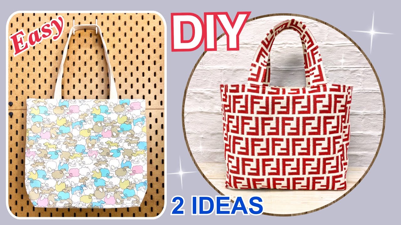 Easy 2 Diy Tote Bag Ideas l How to Make 2 Styles Tote Bag Sewing ...