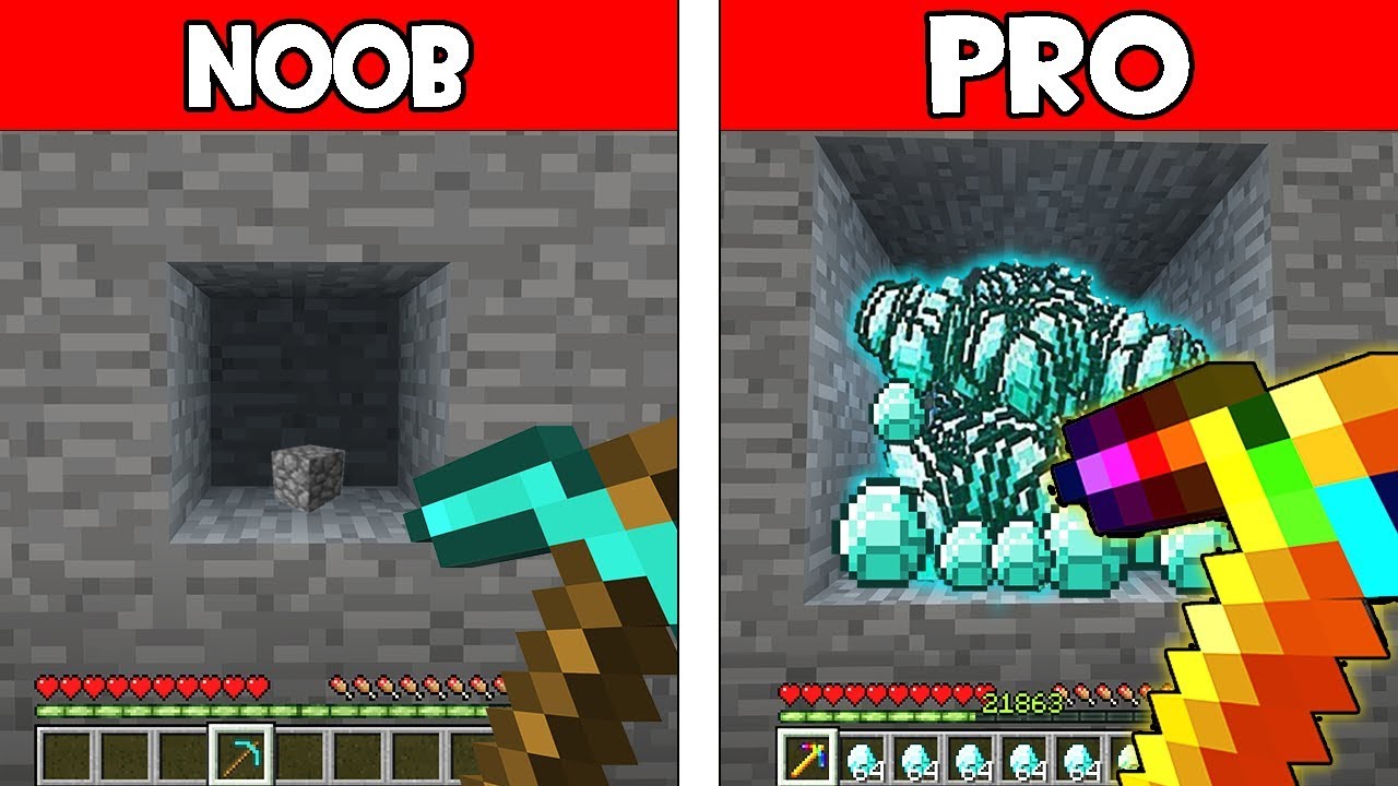 Minecraft Battle - NOOB vs PRO : SUPER PICKAXE BATTLE! (Animation ...