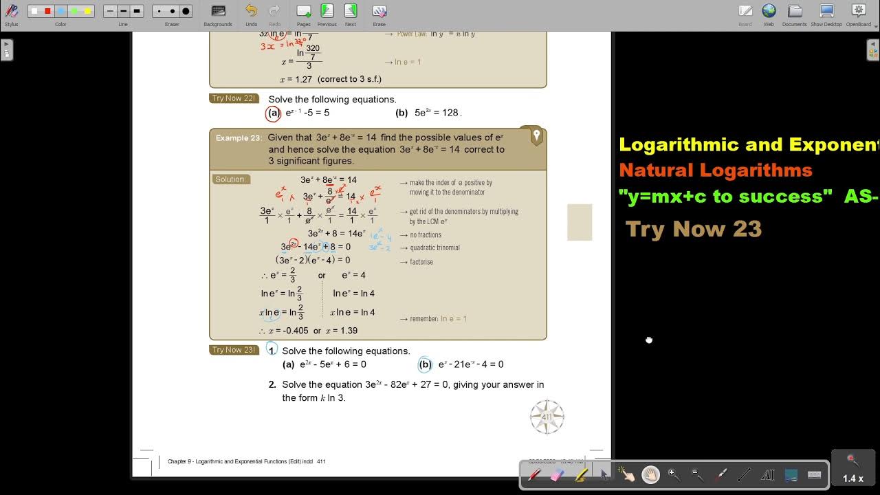 9 23 Natural Logarithms Part 6 - YouTube