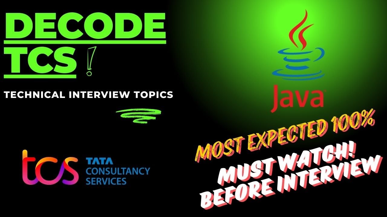 Decoding TCS Java Interview 2024 | Ultimate Guide for freshers | Must watch before interview ...