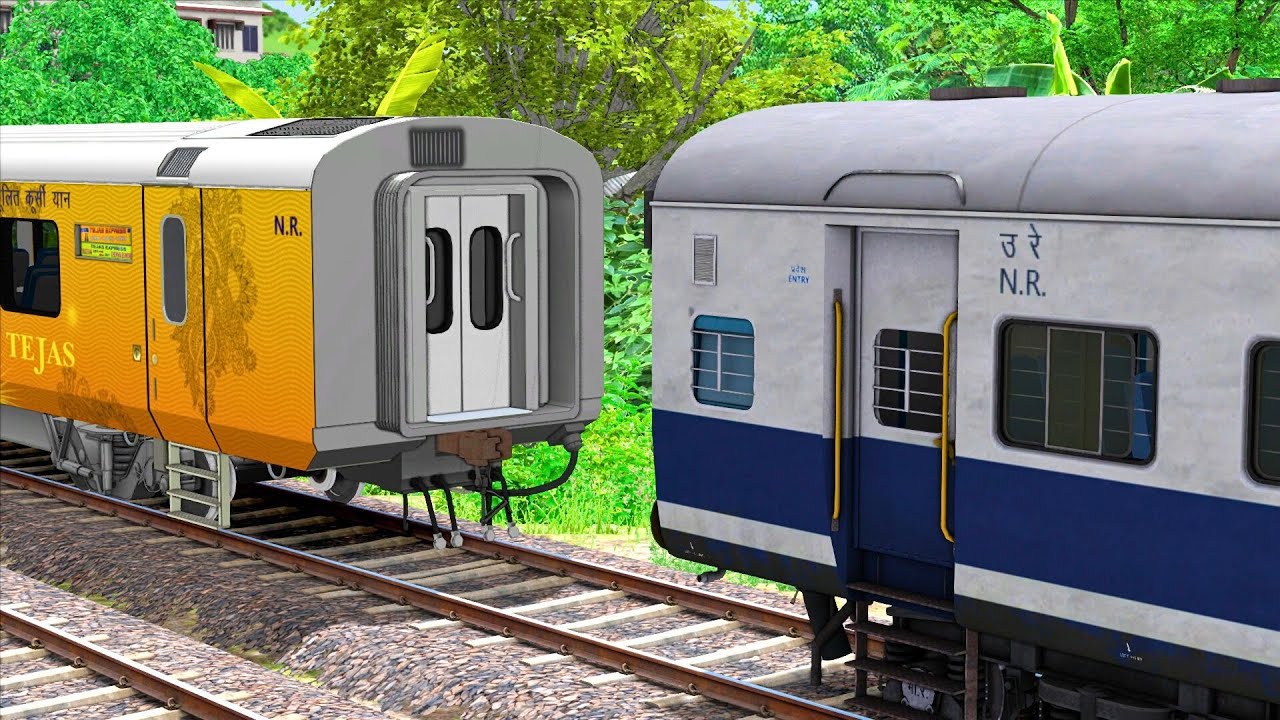 JAN SHATABDI Coupling LHB TEJAS Coach | BUMPY RAILROAD | Train ...