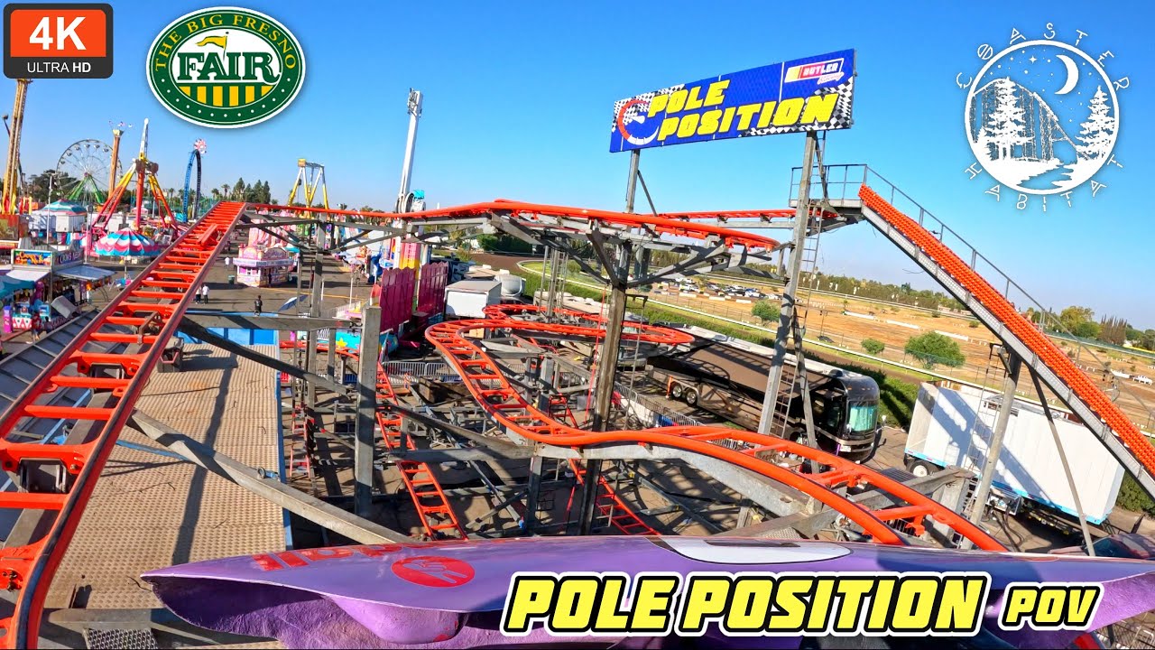Pole Position Front Seat On Ride POV 4K 60FPS UHD | Big Fresno Fair ...