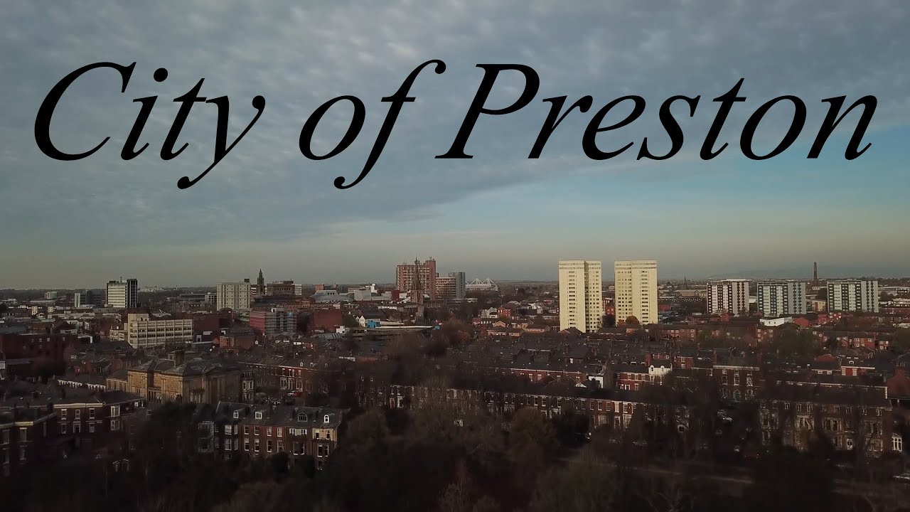 City of Preston, Lancashire (Drone footage) Autumn/Winter - YouTube