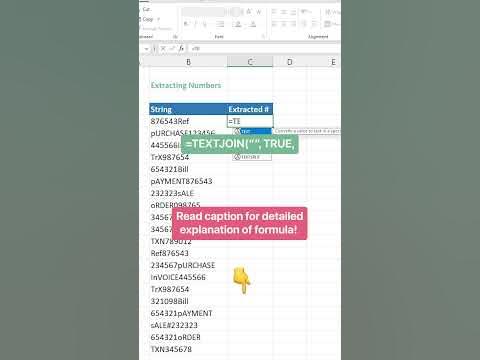 How to extract numbers from any strings! #excel #exceltips #exceltricks - YouTube