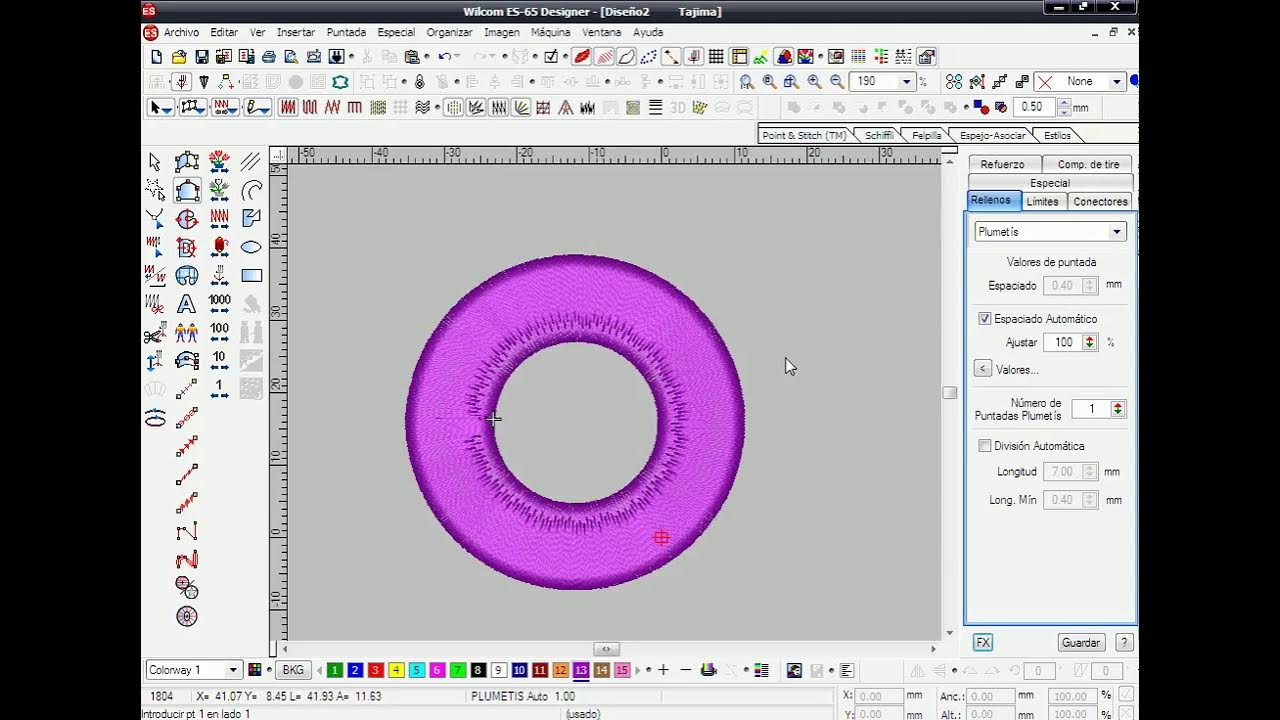 423 Curso Wilcom E4, La herramienta entrada B - YouTube