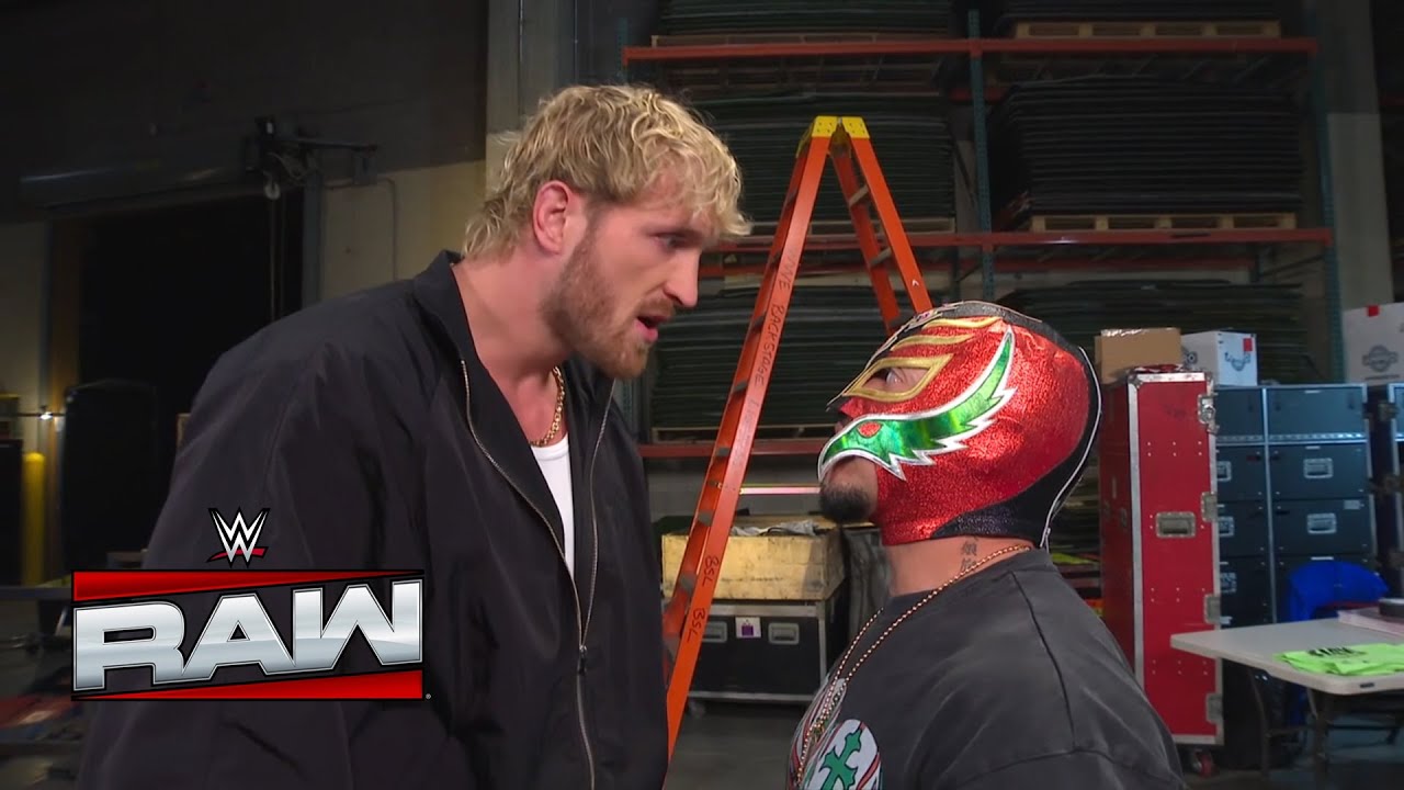 RAW Backstage CHAOS! Rey Mysterio Slaps Logan Paul in Shocking ...