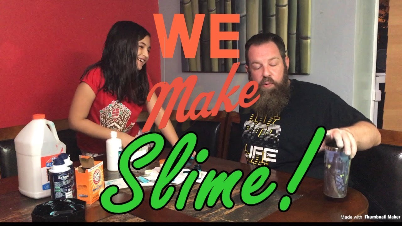 How to MAKE SLIME-Making slime with my daughter- My first time making ...