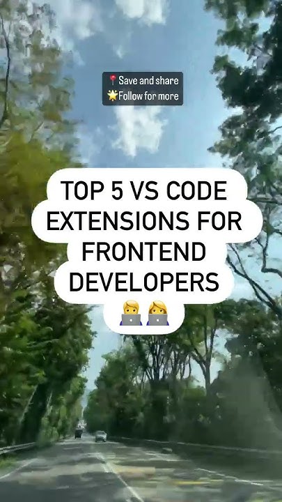 Top 5 VS code extensions for front end developers - YouTube