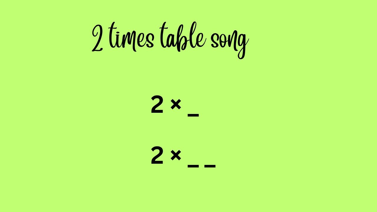 The twos of style | 2 times table song | A Channel - YouTube