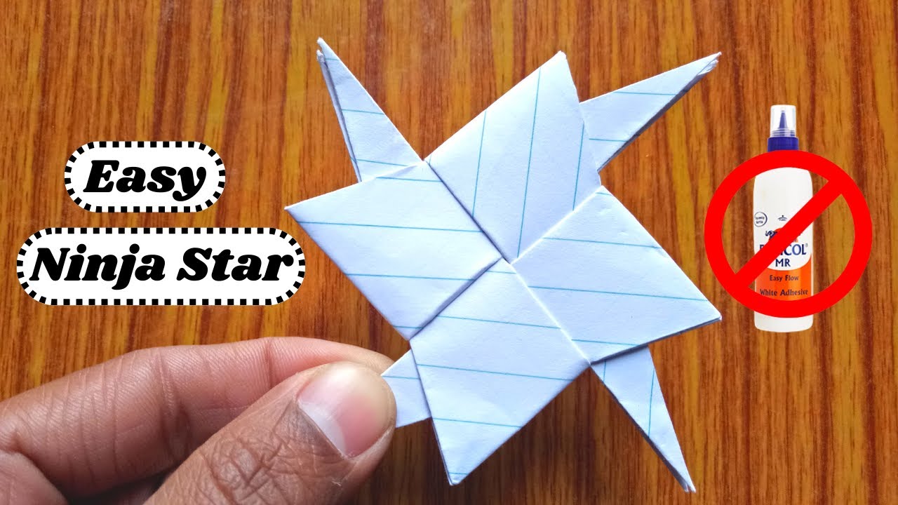 How to make Ninja Star | Origami - Paper Ninja Star Without Glue ...